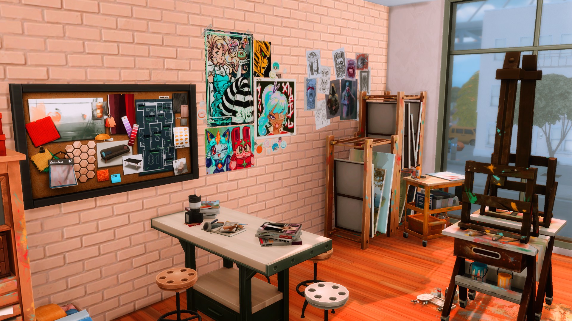 Creative Spaces in The Sims 4: Artist Studio Kit Build & Review ...