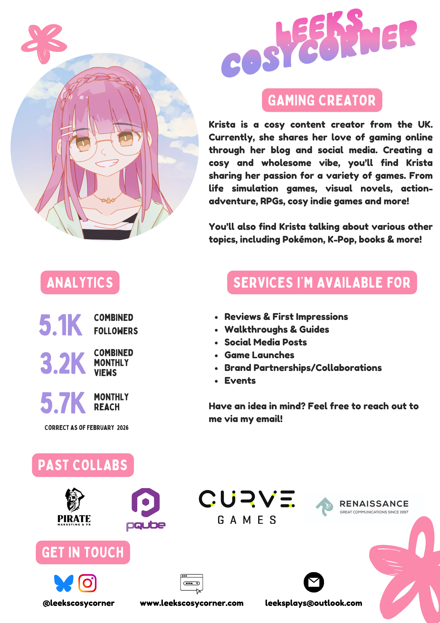 Media Kit – Leekscosycorner – leekscosycorner